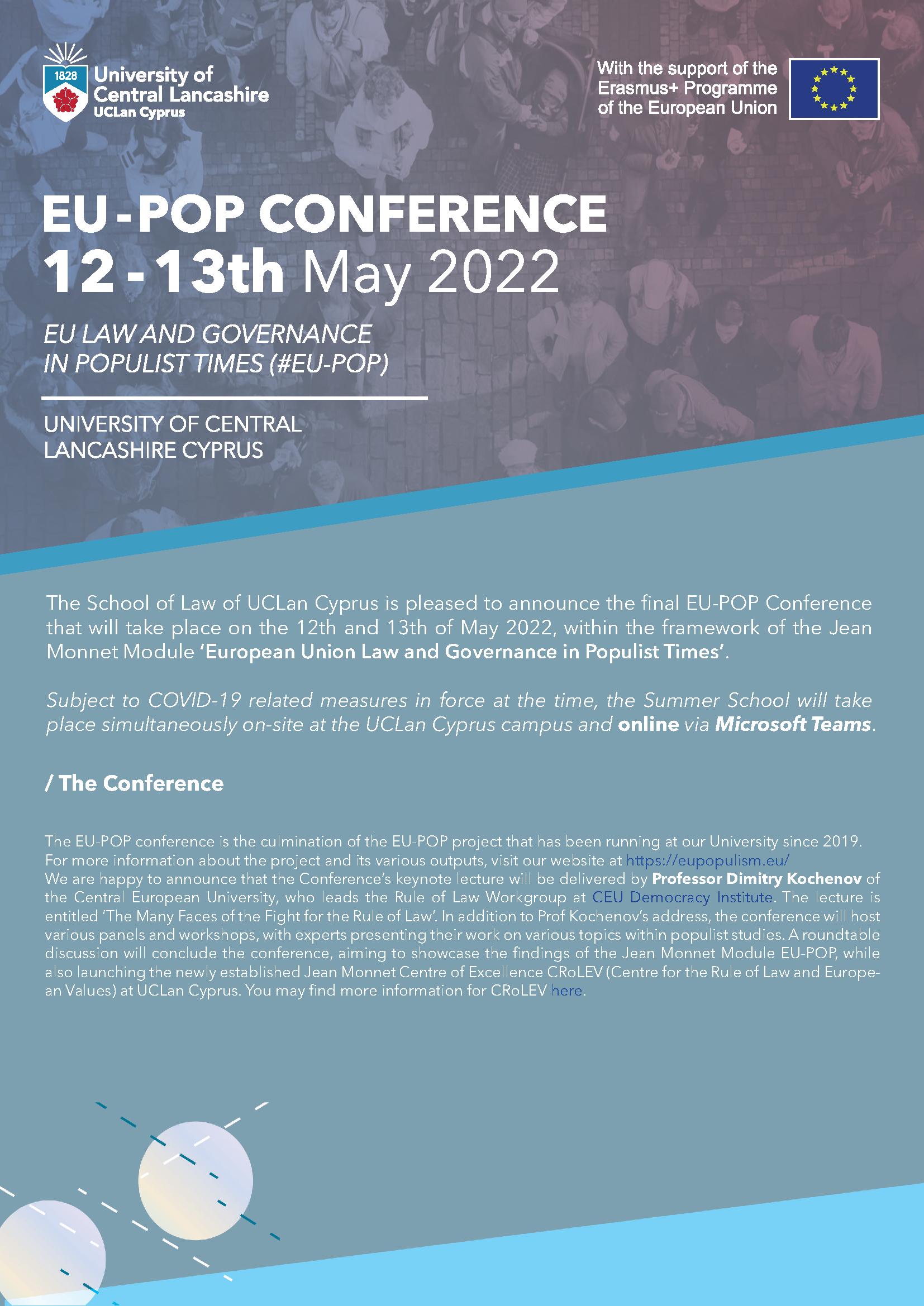 EU-POP Conference - European Union Law and Governance in Populist Times
